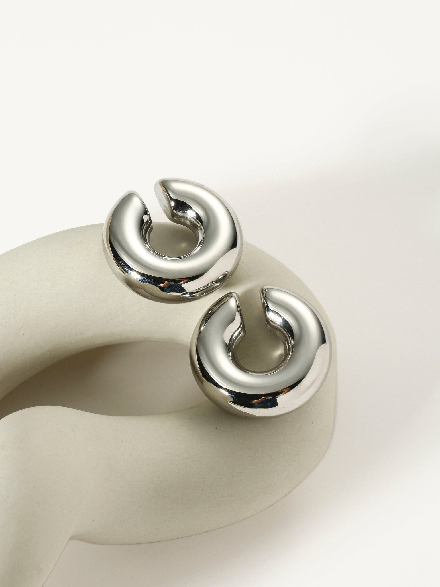 Chunky Ear Cuffs in Stainless Steel - Bold Style – Someone & HerOwn